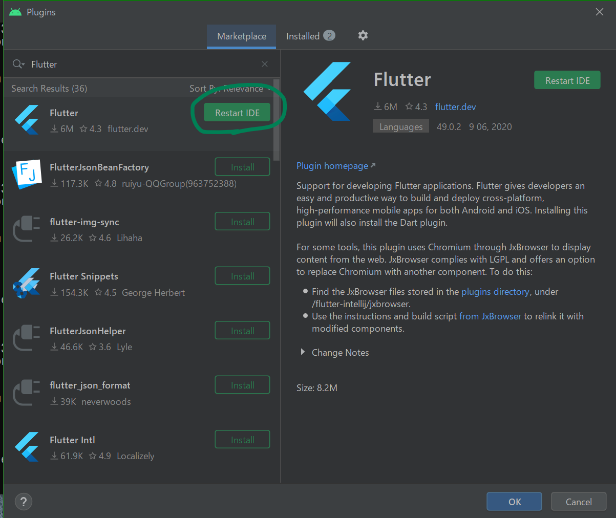 fultter_install48 | shark code